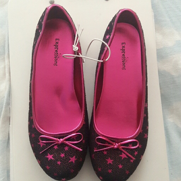 Expressions | Shoes | Women Shoes Black Pink Stars Velvet Size 5 New ...